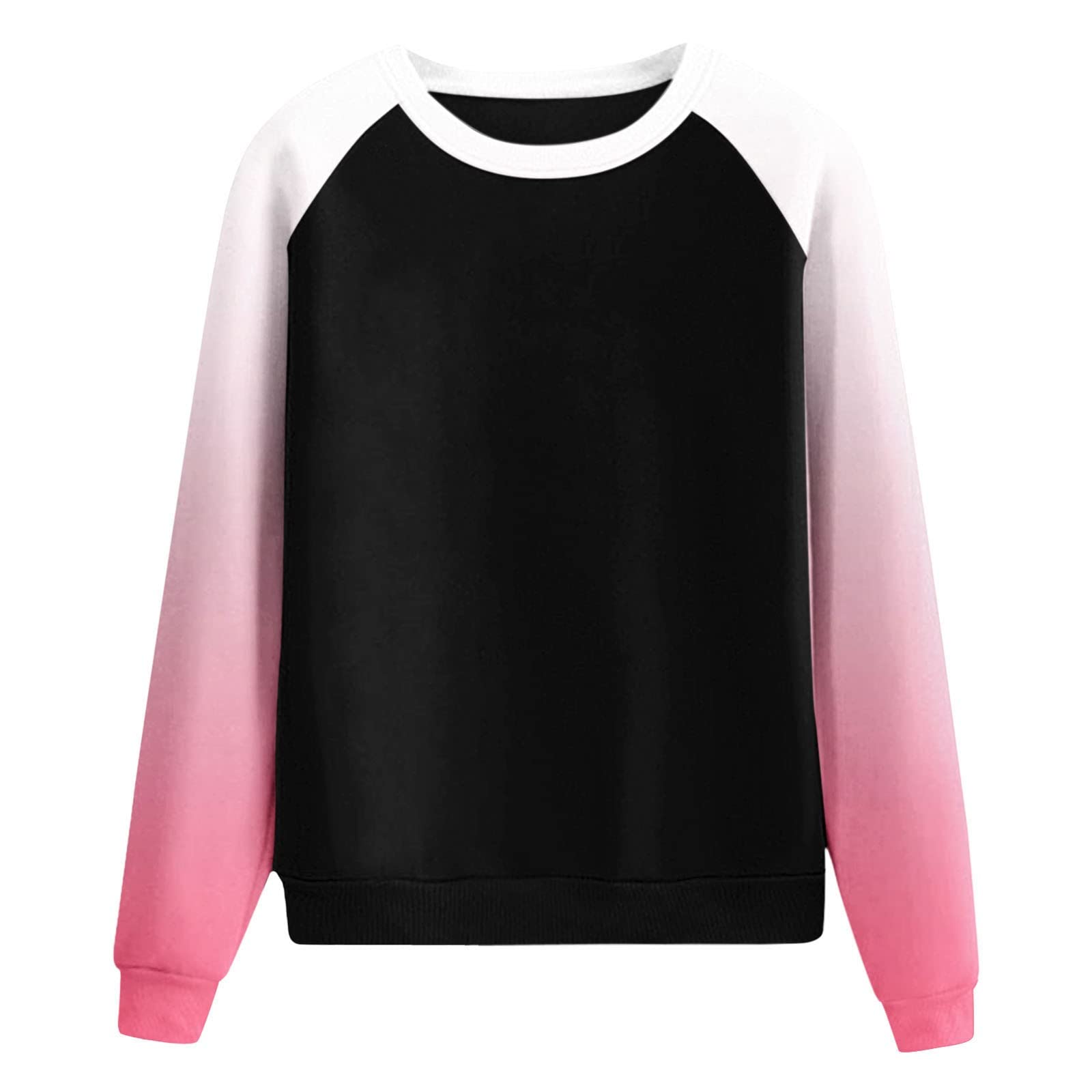 FAMOORE habit shirts for women long sleeve Women's Oversized Crewneck Sweatshirts Casual Fuzzy Fleece Pullover Top Warm Sw