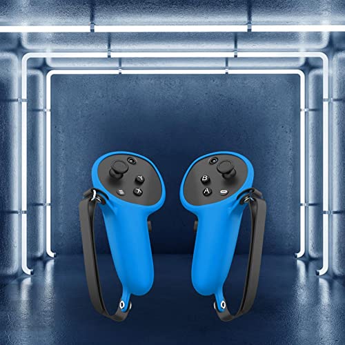 Funtasica 2X Controller Protective Cover Anti Shock Easy to Install Anti Slip with Adjustable Hand Strap Handle Protective Sleeve for, Blue