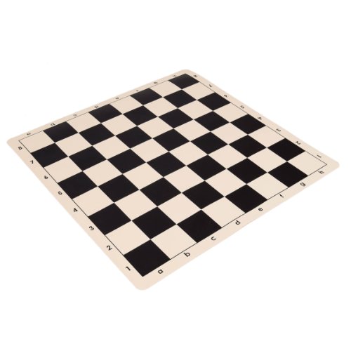 Wholesale Chess 20" Tournament Silicone Roll-Up Chess Board - Black