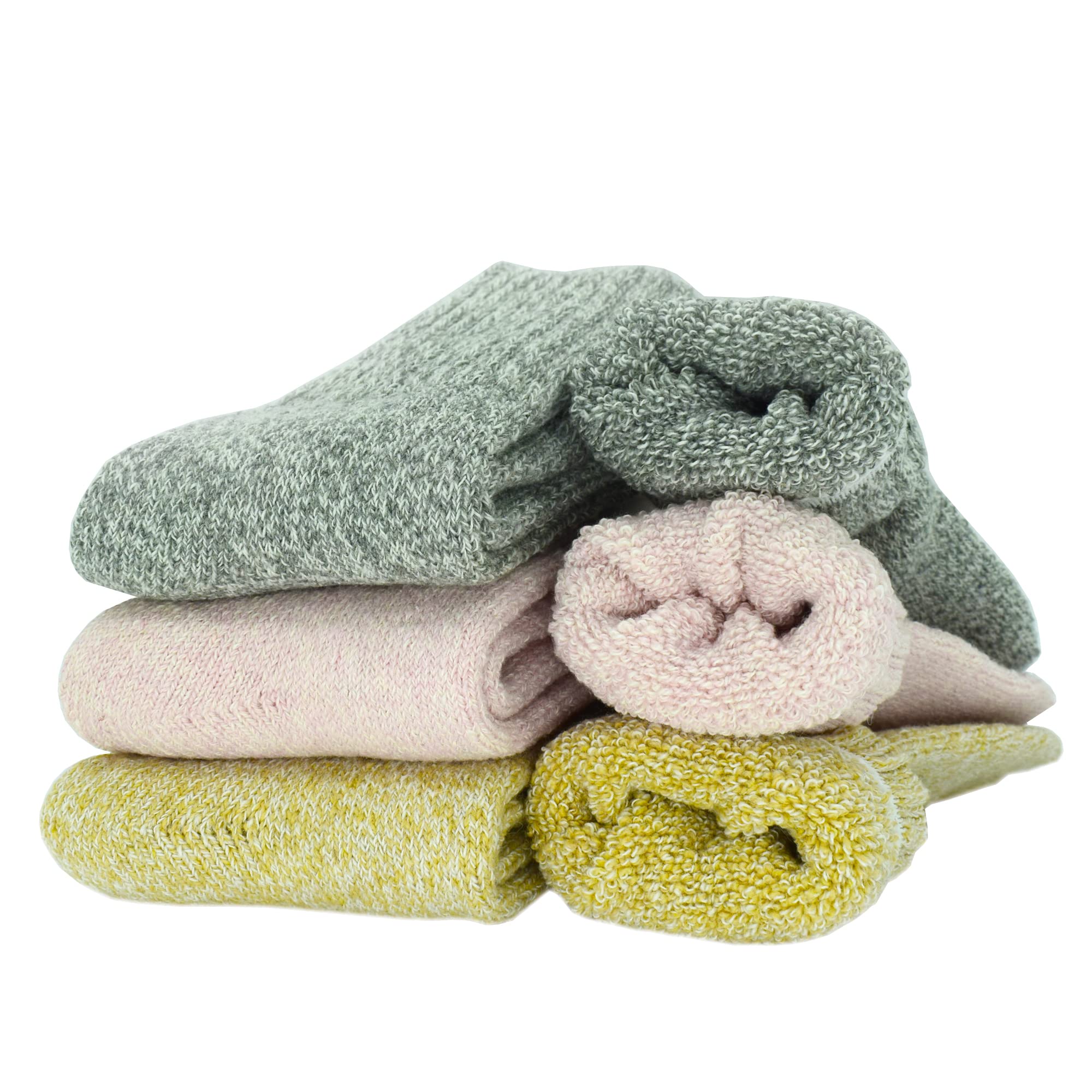 Fraobbg 3 Pack Women Heavy Thick Wool Socks Thermal Hiking Warm Comfort Winter Crew Socks