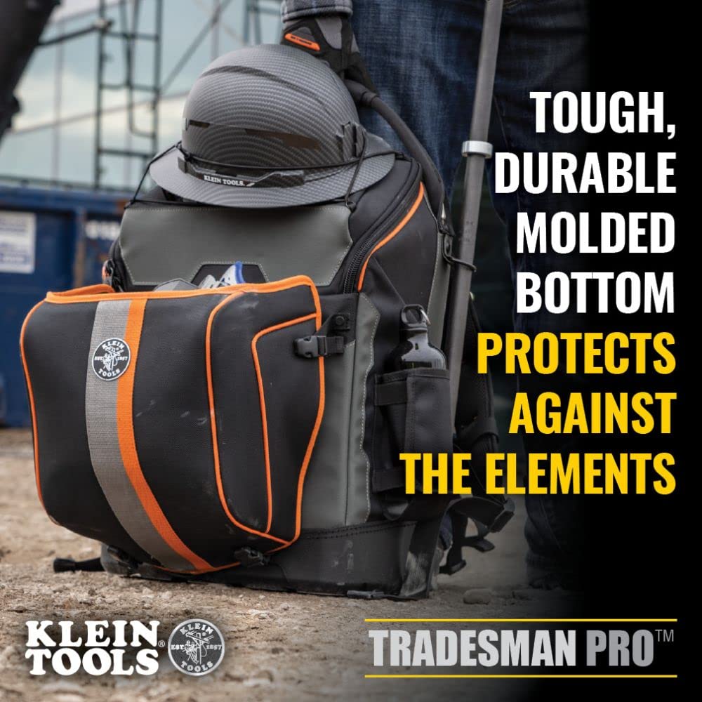Ironworker and Welder Backpack, Fire Resistant Exterior, 27 Pockets, Hold Welding Helmet, Hard Hat, 36-Inch Connecting Bar