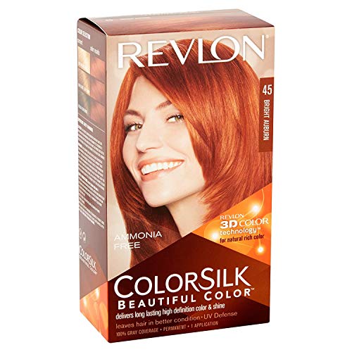 Revlon U-HC-2441 ColorSilk Beautiful Color no.45 Bright Auburn by Revlon for Unisex - 1 Application Hair Color