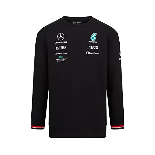 Mercedes AMG Petronas Formula One Team - Official Formula 1 Merchandise - 2022 Team Sweatshirt - Black - XL