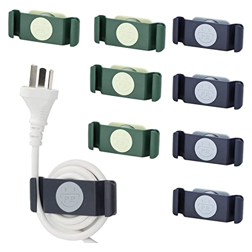 WIESSOW Cord Organizer 8pcs Can be Rotated 360°for Kitchen Appliance Cord 2 Color Cord Winder for Appliances ABS Material Suitable for Hair Dryers Coffee Machines Air Fryers Etc, green+blue