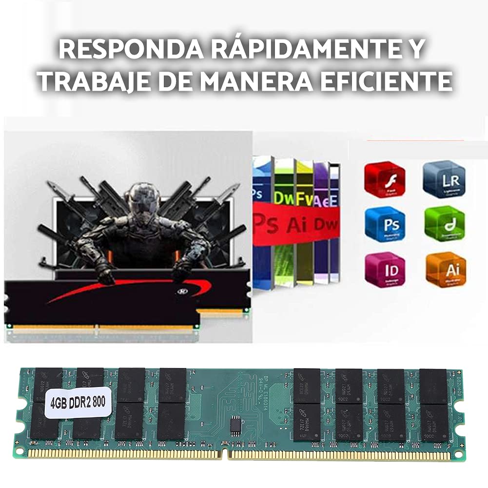 DDR2 Memory,800MHZ 4G 240pin RAM Memory Designed for DDR2 PC2-6400 Desktop Computer for AMD Motherboards, Circuit Module Board