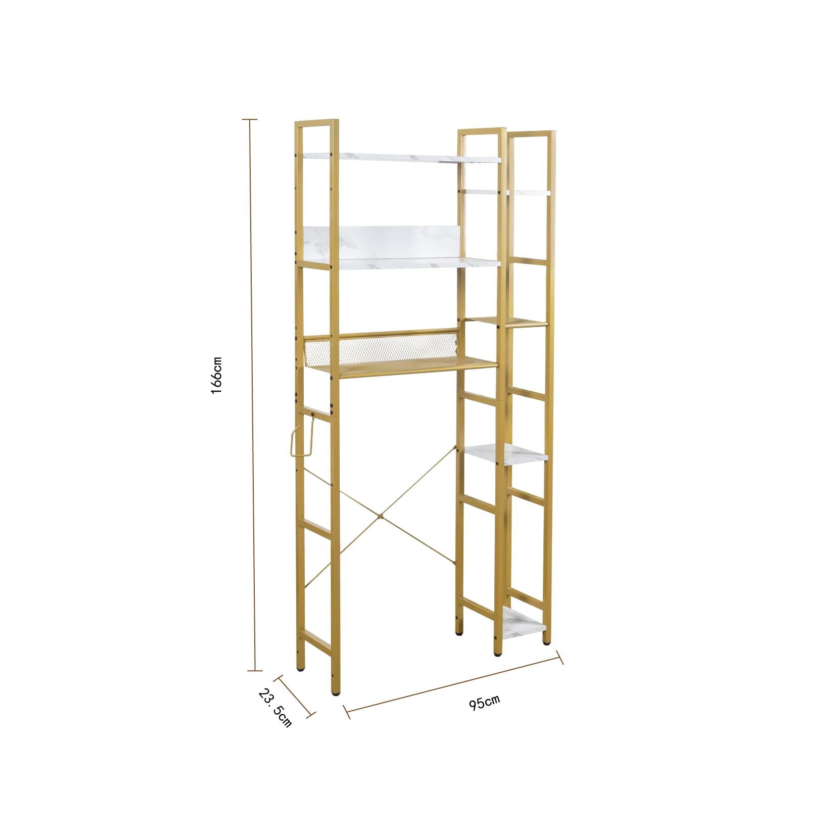 PENGHONG Multi-Functional Over thet Toilet Shelf, 7 Layer Toilet Rack, Bathroom Rack, Washing Machine Rack, Balcony Flower Rack (Golden)…
