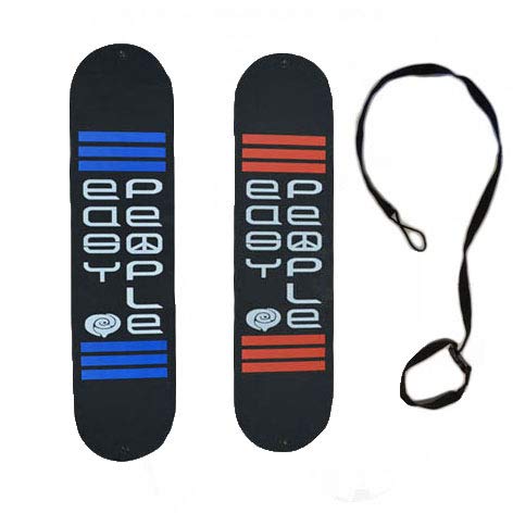 Easy People Skateboards TSP2 BU & RD Snow Skate Channelback Snow Skateboard with 2X Leash Snowskate Choose Color Option