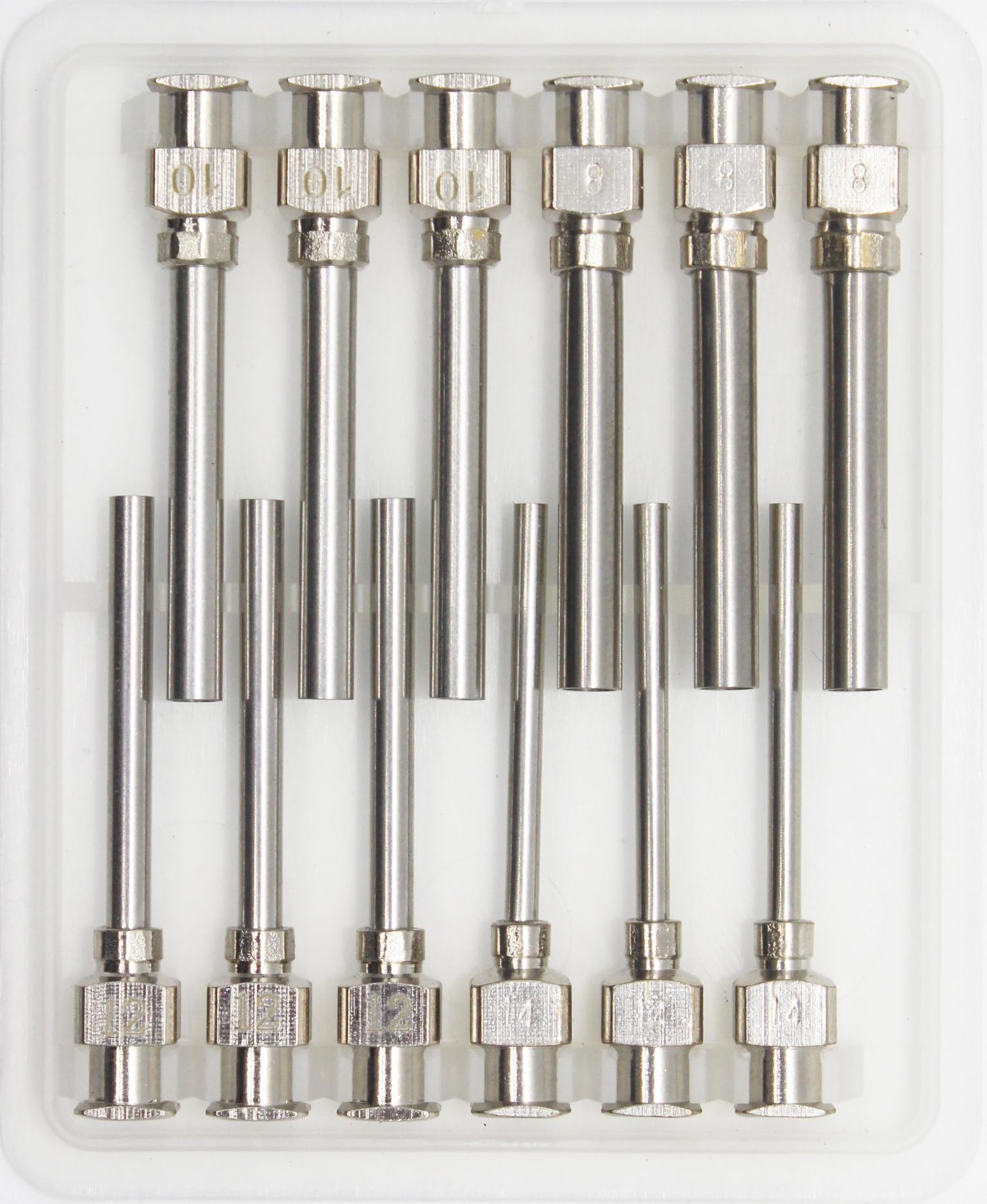 InfiniteAdhere 12 Pieces Dispensing Needle 1.5 Inch Stainless Steel Blunt Tip Luer Connector Stainless Steel Blunt Needles (8, 10, 12, 14Gauge)