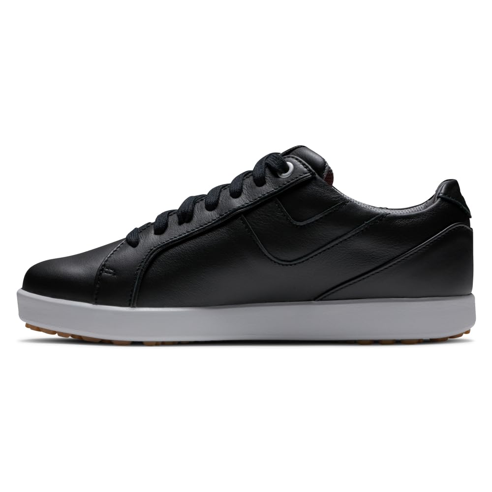 FootJoy Women's FJ Links Golf Shoe, Black/Black, 8