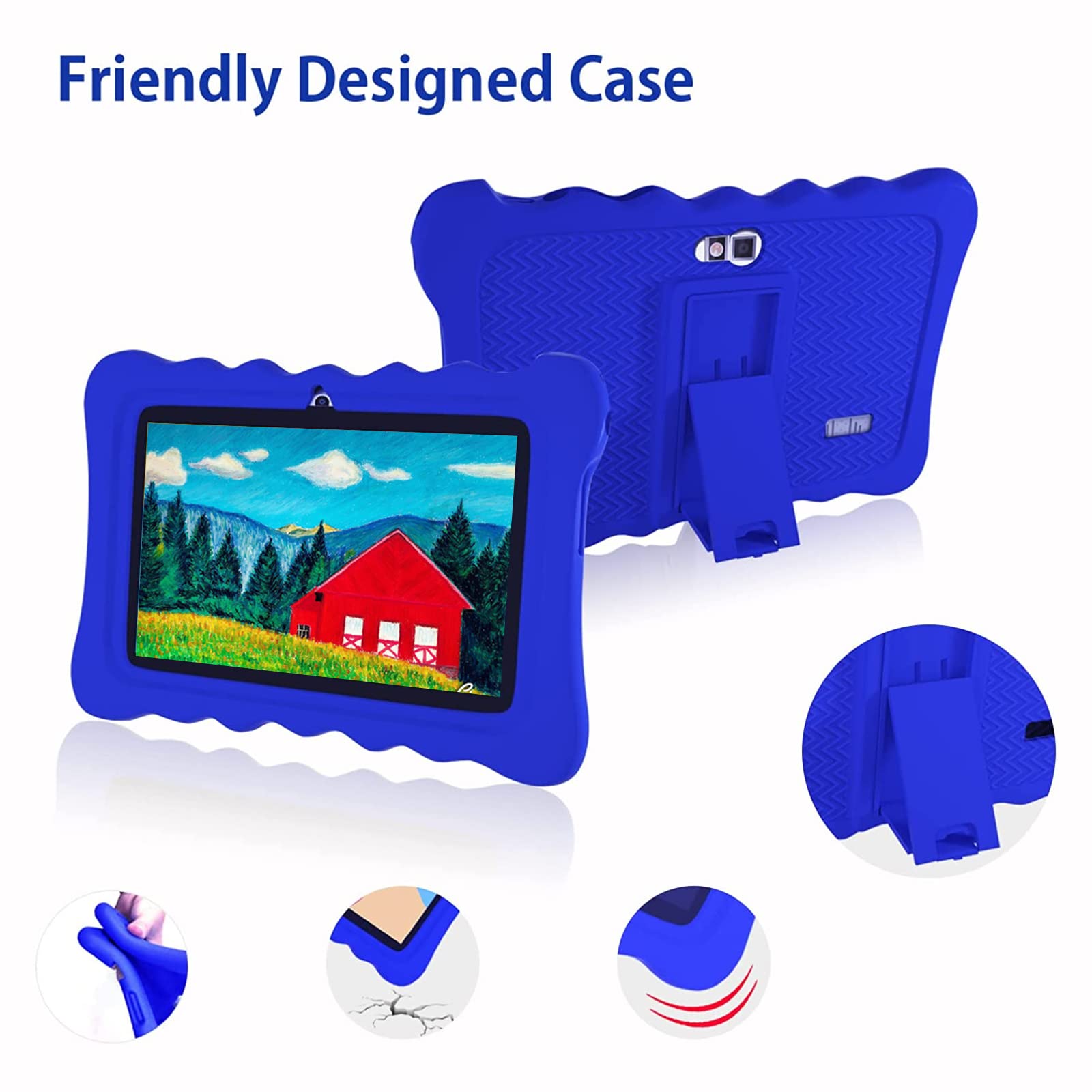 Hoozo Tablet 10 Inch and 7 Inch Android Tablets with 6000mAh Long Battery Life, Quad Core HD Touch Screen - 2PCS