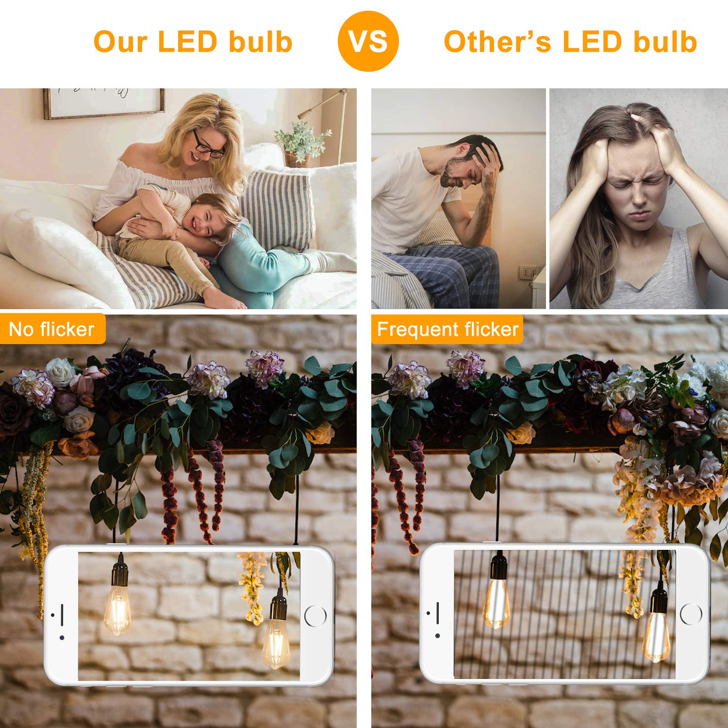 FANDBO LED Vintage Bulb 9W Dimmable LED Filament Light Bulb 75W-100W Incandescent Equivalent 1200LM ST64 Led Edison Bulb 3000K Soft White 90+ CRI E26 Medium Base Clear Glass for Home, Office, 4 Pack