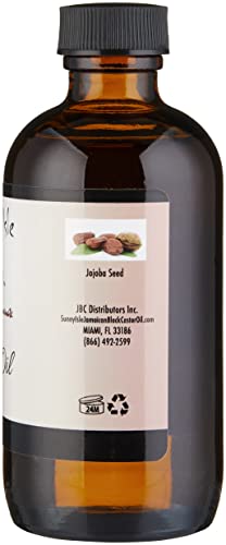 Sunny Isle Organic Jojoba Oil 4oz | 100 Pure | Moisturizing for Hair, Face, Skin & Nails | Natural Cold-Pressed | Base Carrier Oil