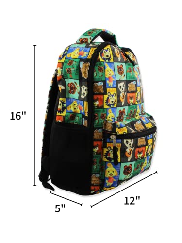 Nintendo Animal Crossing Kids 16 Inch School Backpack (One Size, Black)