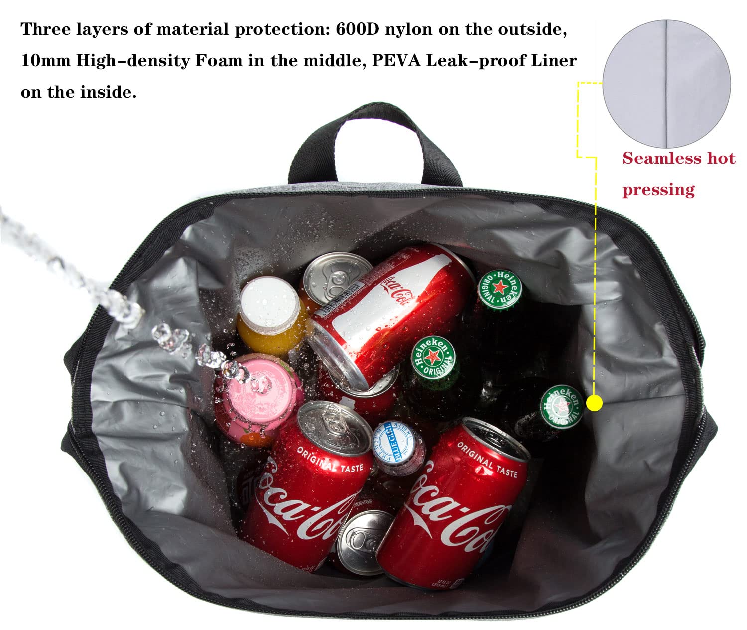 FANFAREE Backpack Cooler Insulated Waterproof Cooler Backpack Soft Lightweight with Cooler for Men Women to Lunch Picnic Fishing 30 Cans