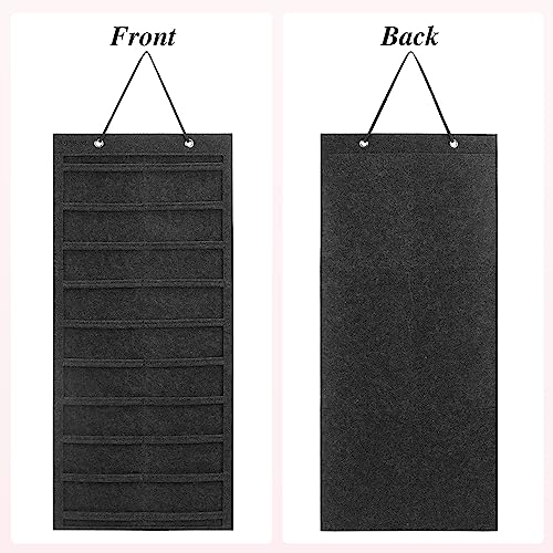 JOYMOMO Hanging Hair Claw Clips Organizer, 10 Layer Hair Accessories Display Holder, Claw Clip Storage Organizer for Women Girl, Claw Clips Holder for Wall (Dark Gray)
