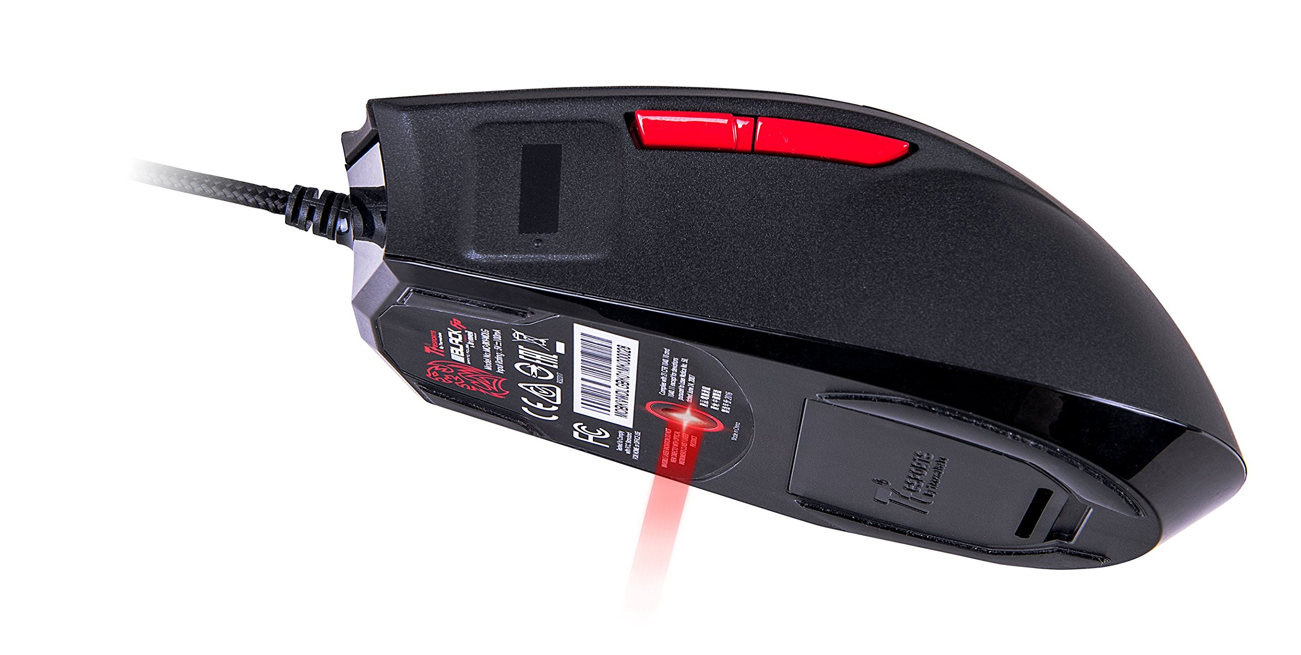 Tt eSPORTS MO-BKV-WDLGBK-01 Black FP Biometric Laser Gaming Mouse