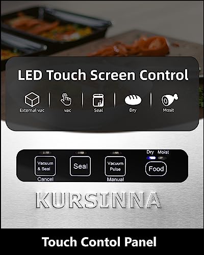 KURSINNA 1000W Sous Vide Machine and 85kPa Vacuum Sealer Machine Combo Pack, Immersion Sous Vide Cooker Circulator with Food Save Vacuum Sealing System