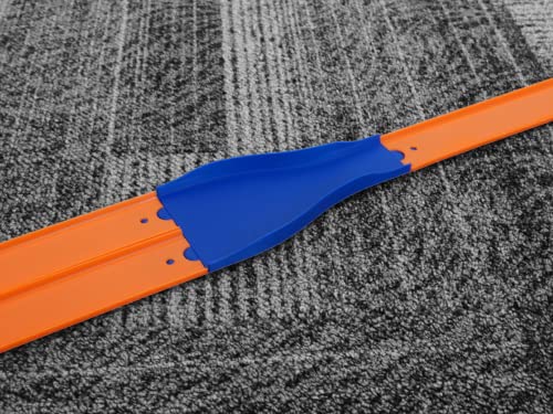 Hot Wheels Compatible Track Add-On Pack - Eco-Friendly PLA Plastic, Versatile Track Layout Pieces (Blue)