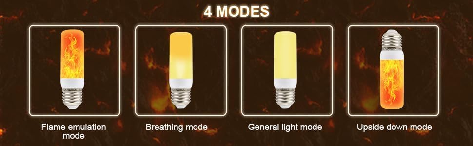 iCrius 2-Pack LED Flame Light Bulbs