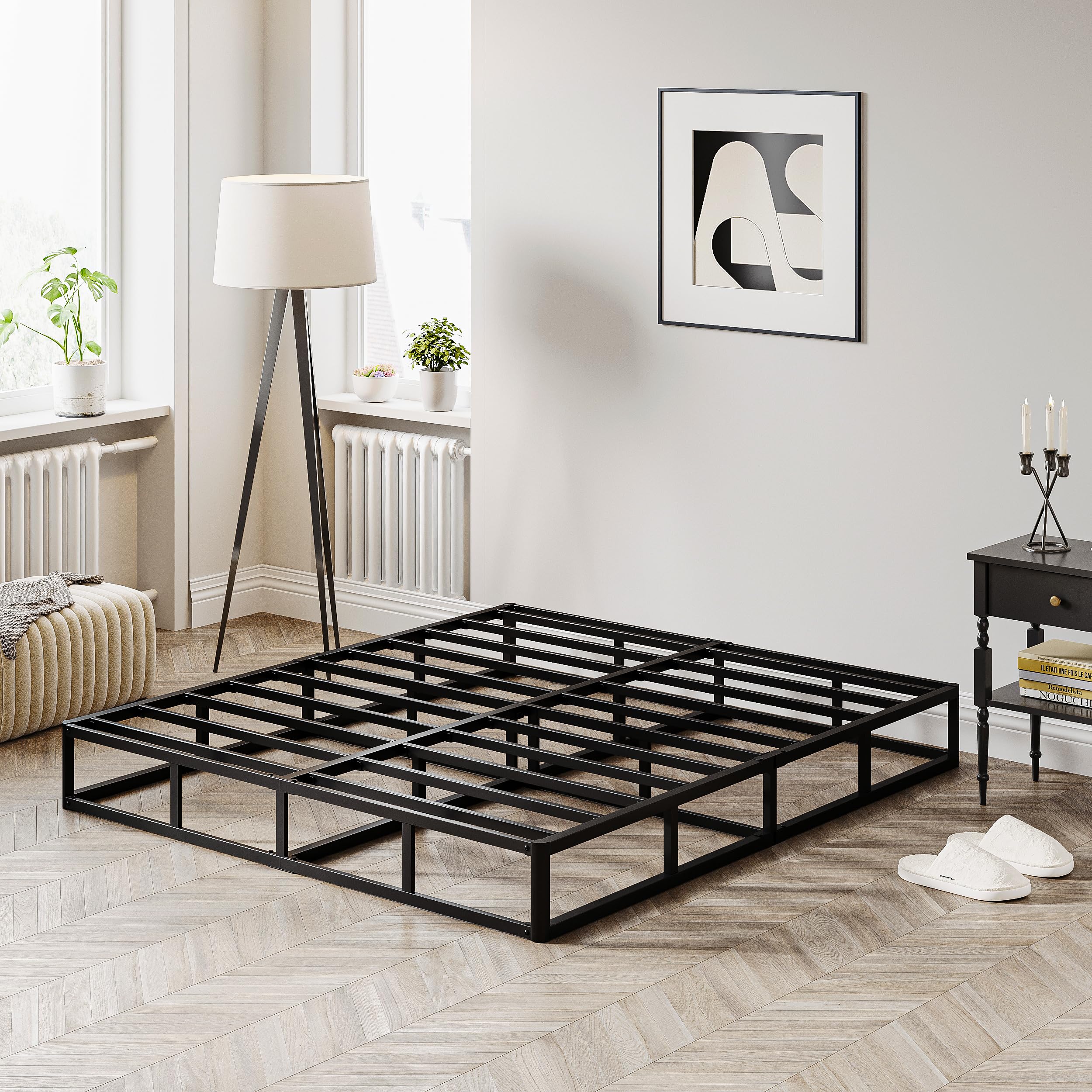 NONOSAMA Queen-Box-Spring, 9 inch Box Spring for Queen Bed,Metal High Profile Box Spring Queen,Mattress Foundation,Easy to Assemble,Heavy Duty,No Squeaky