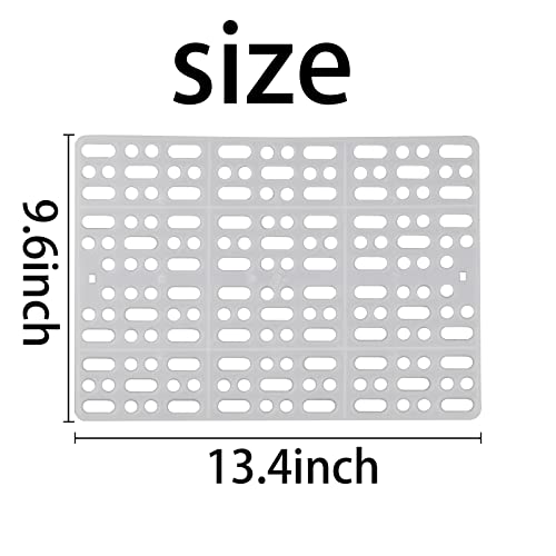 Knchy 6 Pack Rabbit Feet Pads for Cages, Thick Plastic Rabbit Cage Mat Hole Leak Water Design Feet Pad, Washable Small Animal Cage Floor Mats for Small Medium Animals Pets Rat Guinea Pig Hamster Bunny