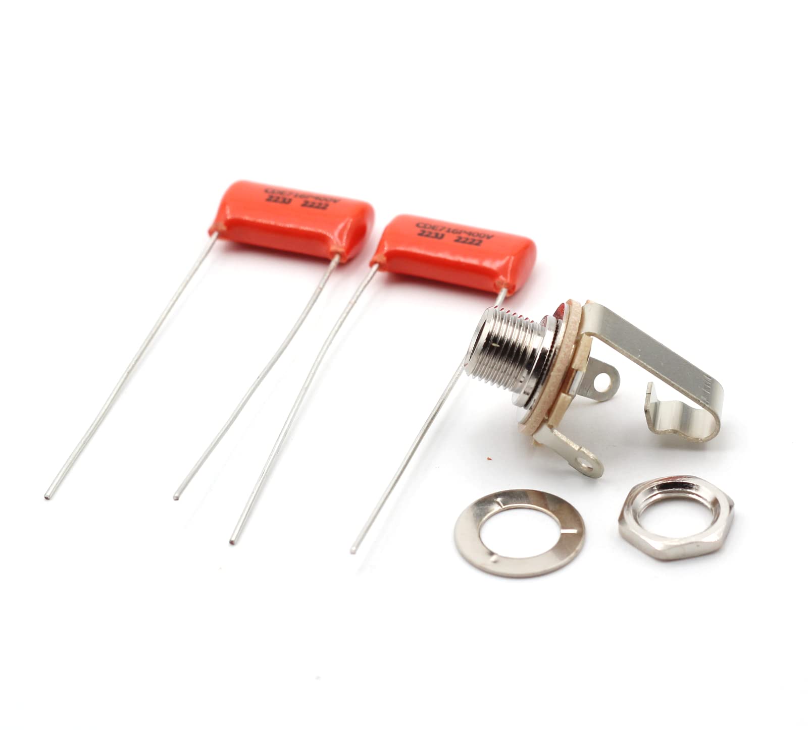 TAOT Wiring Kit for Gibson Les Paul - Long Shaft - CTS TAOT Pots Orange Drop Caps