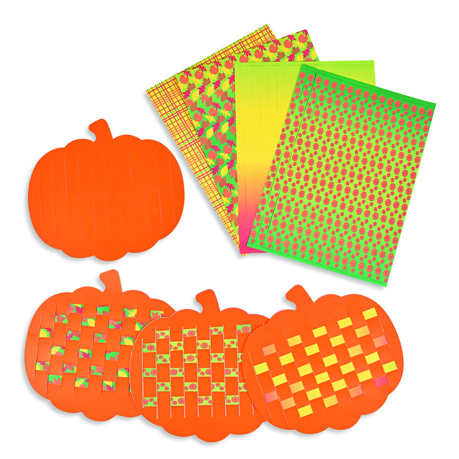 Pumpkin Weaving Mat - Crafts for Kids and Fun Home Activities