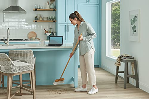 Harper Live.Love.Clean. Smooth Surface Bamboo Household Broom for Indoor Sweeping of Pet Hair, Dirt, Dust on Hardwood Floors, Tile, and Laminate