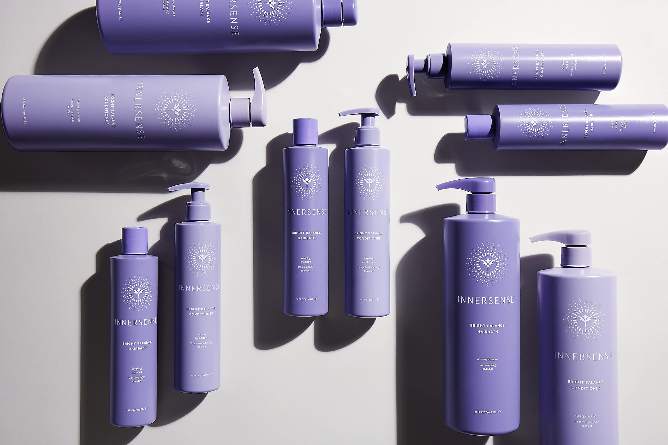 Innersense Organic Beauty - Natural Bright + Balanced Purple Toning Shampoo + Conditioner Value Duo | Non-Toxic, Cruelty-Free Haircare (10 fl oz | 295 ml)