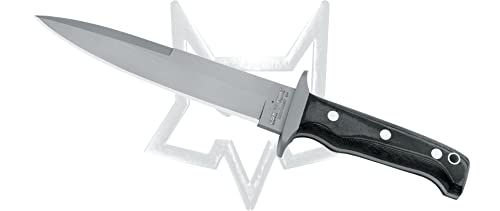 Fox Knives Hunting and Big Game 604 Fixed Blade Knife Black Micarta Bead-blasted