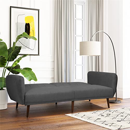 Walnut Convertible Futon Sofa Bed Adjustable Couch Sleeper W/Wood Legs Elegant and Fashionable Appearance (Color : C)