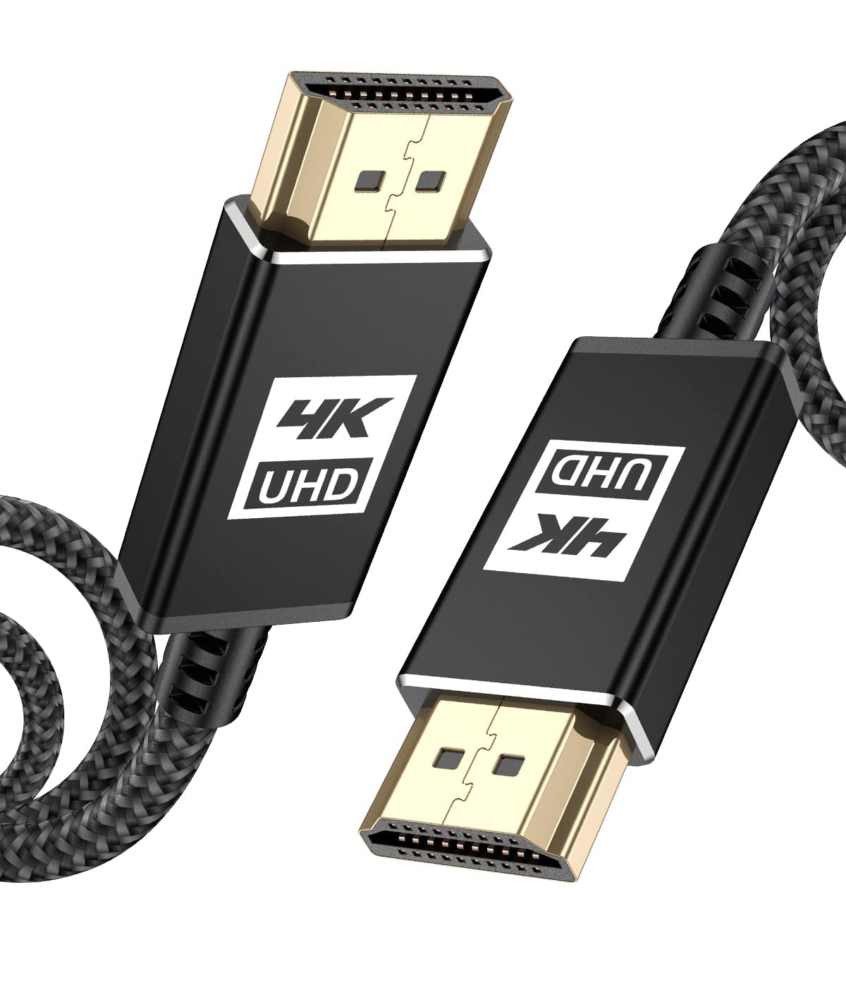 sweguard HDMI Cable 10ft [4K@60Hz, 1080P@144Hz], 4K HDMI 2.0 Cable High Speed 18Gbps Gold Plated Nylon Braided Supports HDR,HDCP 2.2, 2160P,3D,ARC for Roku TV PS5 PS4 Xbox HDTV Blu-ray&Monitor-Black
