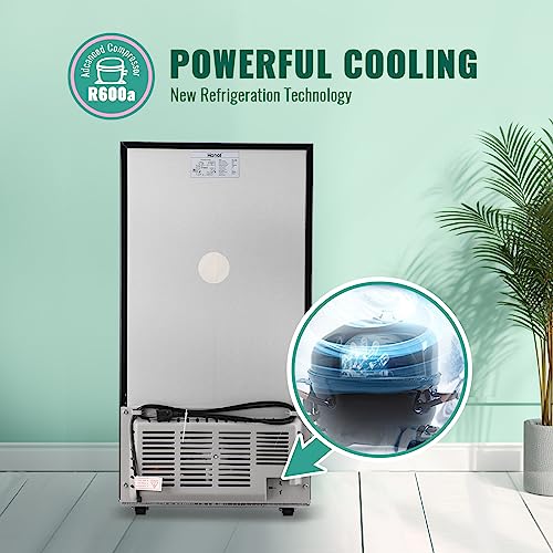 WANAI Compact Refrigerator 3.2 CU.FT Mini Fridge with Freezer Single Door Adjustable Temperature Side Door Wire Rack suit for Dorm Office Apartment BLACK