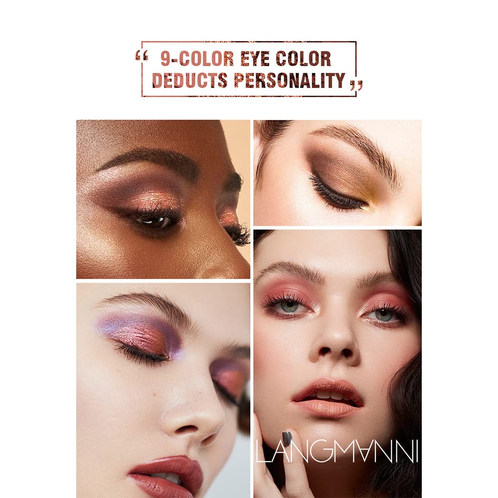 Quxun 9Colorful Eyeshadow Palette High Pigmented Makeup Palette Matte And Shimmer Glitter Eyeshadow Waterproof Long Lasting Eye Shadow Palette #3