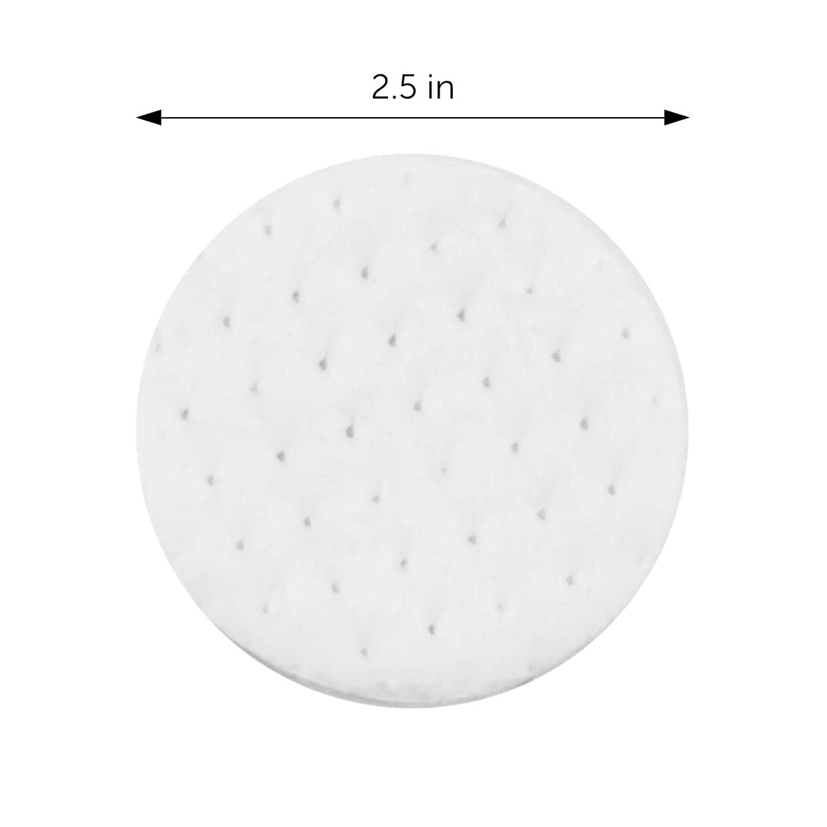 DecorRack Cotton Rounds, 200 Count Makeup Remover and Facial Cleansing Round Cotton Pads, Waffle Textured Hypoallergenic 100% Natural Cotton Wipes, 2.25” Diameter (200 Pack)