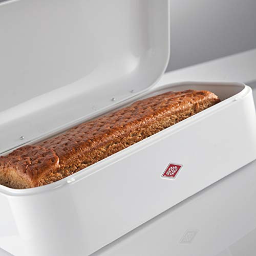 Wesco Grandy β German Designed - Steel bread box for kitchen / storage container, White