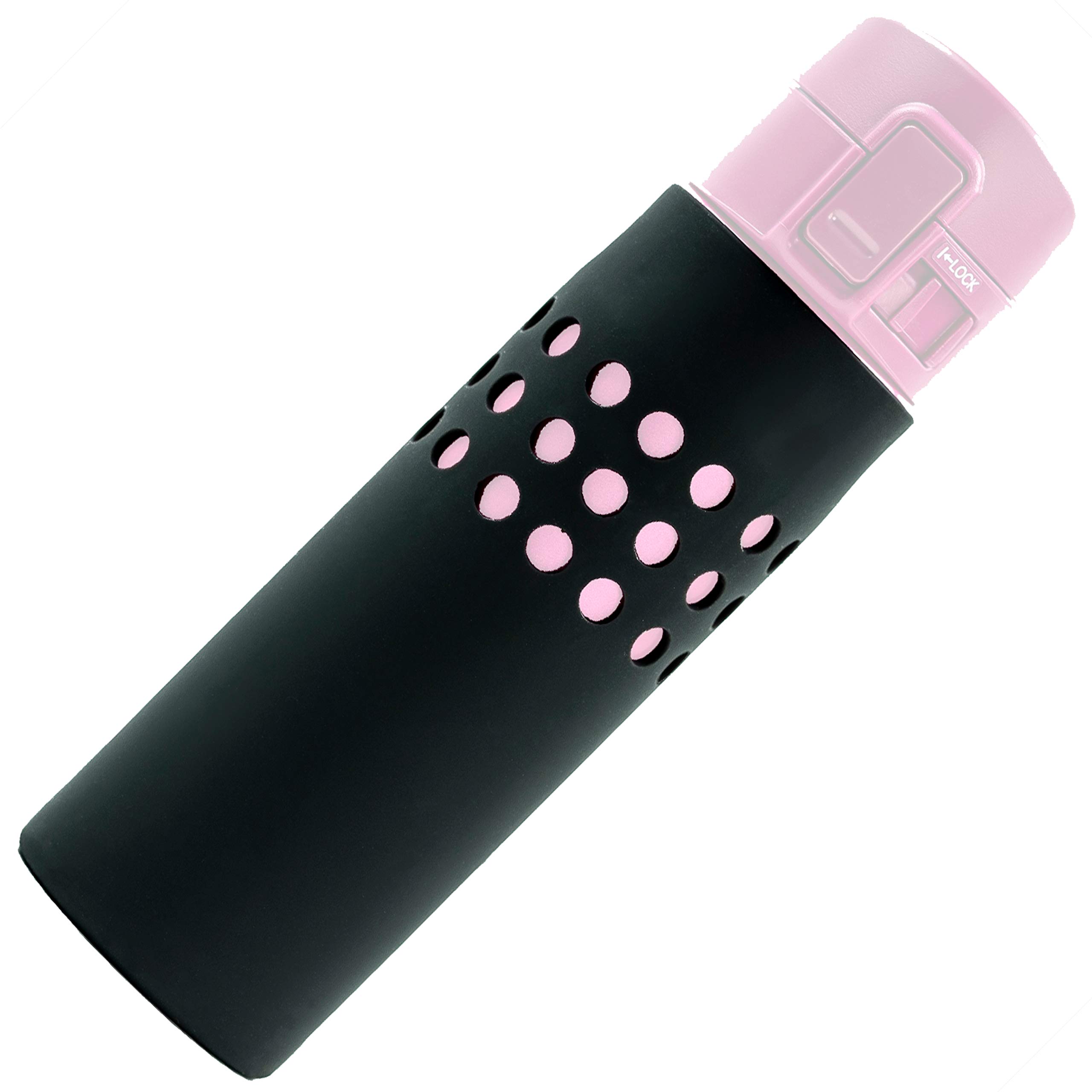 FLASKGEAR Protect & Go Silicone Sleeve Cover compatible with Zojirushi Brand Insulated Vacuum Thermos Water Bottle (BLACK, 16 oz / .48 litre)