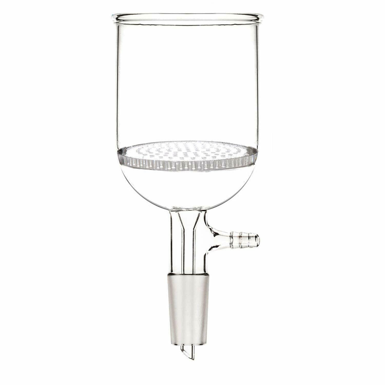 YANTRA 600mL Glass Buchner Filter Funnel 24/40 Built in 90mm Pore Plate OD 10mm