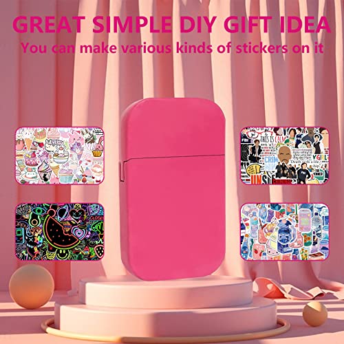 Lighter, Pink Flame Cool Lighter, Cute Pink Glitter Torch Windproof Lighter, Metal Refillable Butane Lighter, Outdoor, Indoor, Camping, BBQ, Candle, Birthday, Simple DIY Gift