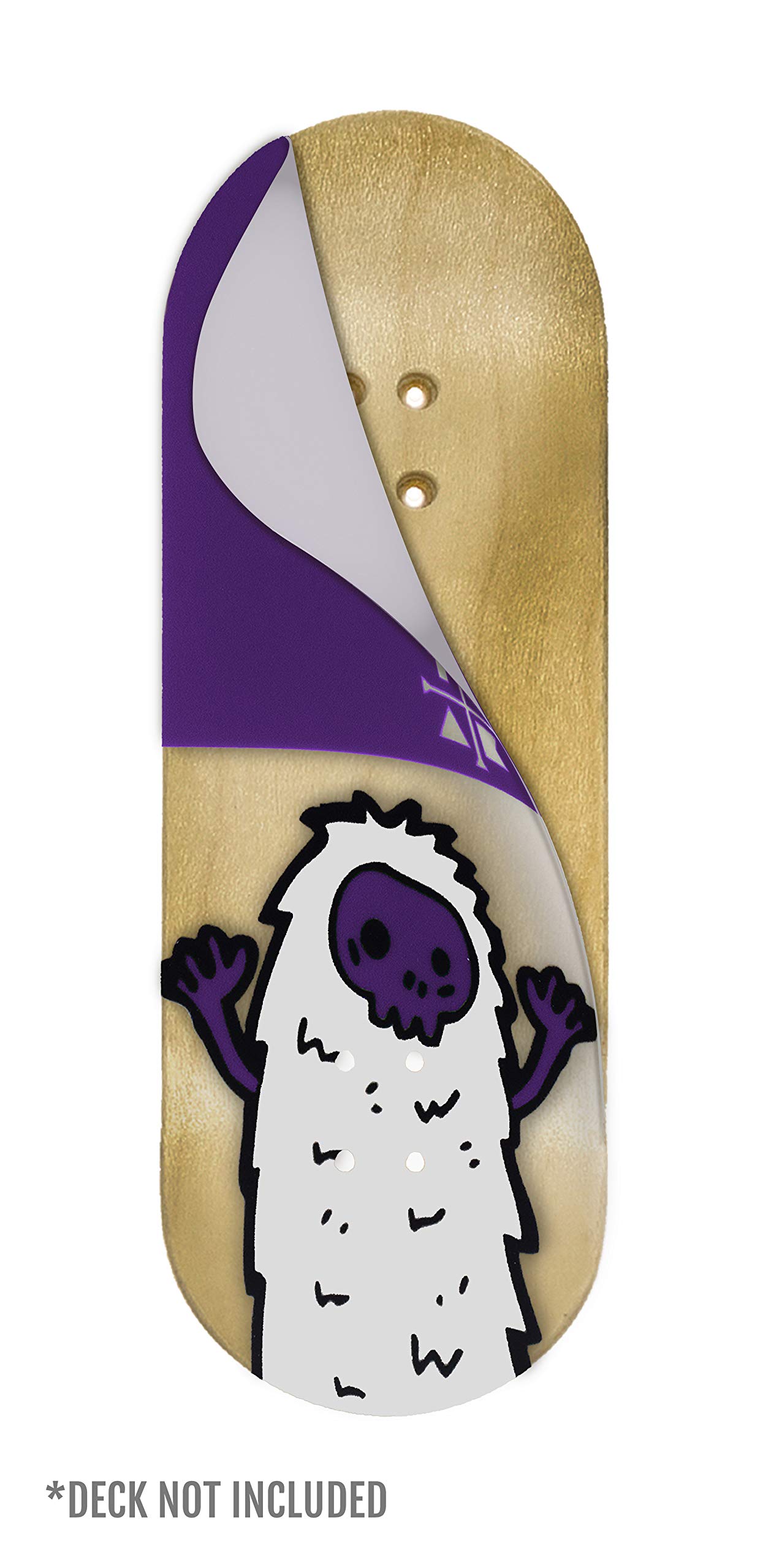 Teak Tuning Fingerboard Deck Graphic, Purple Yeti - Adhesive Graphics to Customize Your 35mm Fingerboard Deck - 110mm Long, 35mm Wide, 0.2mm Thick - Waterproof Vinyl - Includes Mini File