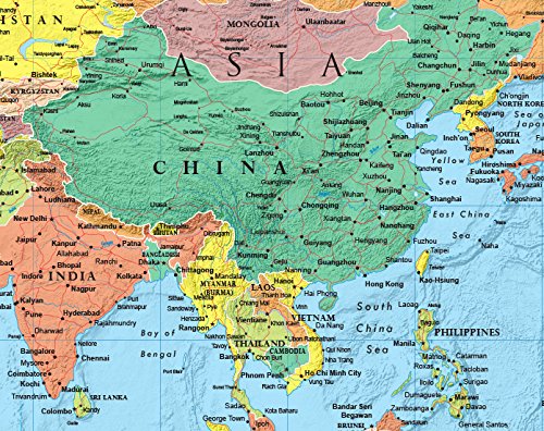 RMC 32" x 50" Signature United States USA and World Wall Map Set (Laminated)