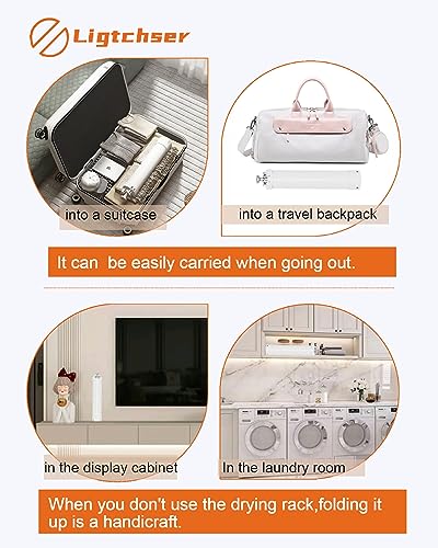 Ligtchser Tripod Clothes Drying Rack, Portable, Foldable and Space Saving,Collapsible Drying Rack for Laundry,Travel,Indoor,Outdoor. A Folding Clothing Rack for Both Travel and Daily Family Use.