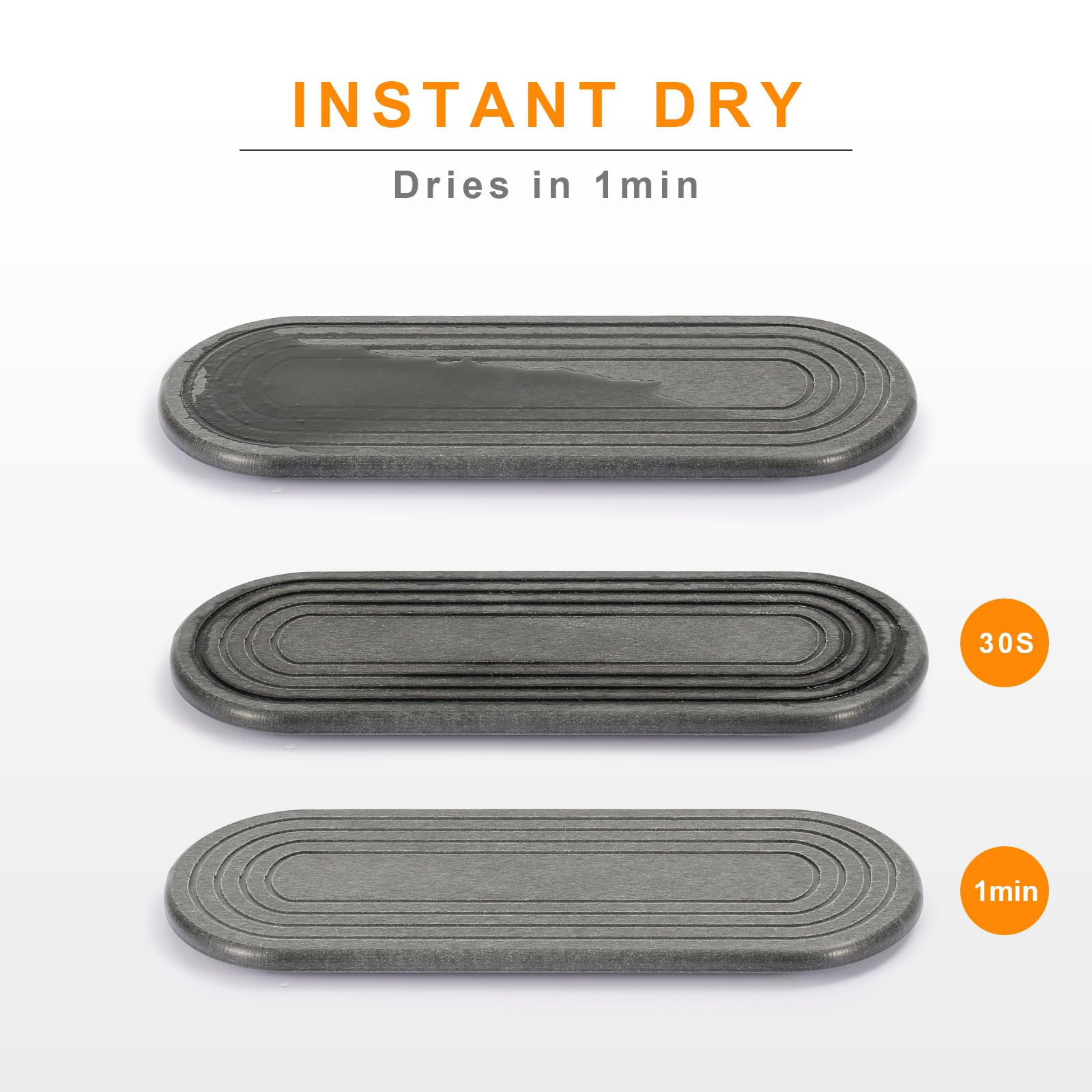 Jadairy Stone Drying Tray 11.8x4.9 Inches Water Absorbing Stone Tray for Sink Instant Dry Sink Caddy Organizer for Kitchen Bathroom Counter
