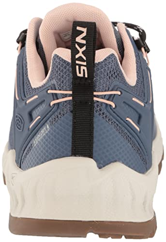 KEEN Women's-NXIS Evo Low Height Waterproof Fast Packing Hiking Shoes, Vintage Indigo/Peachy, 7.5