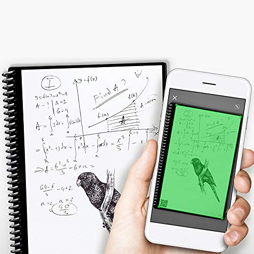 Rocketbook Holiday Bundle - 2 Smart Reusable Notebook Set with 1 Lined & 1 Dot Grid Notebook, 2 Pilot Frixion Pens & 2 Microfiber Cloths - Infinity Black Cover, Letter Size (8.5" x 11") (EVR-L-K-BND)