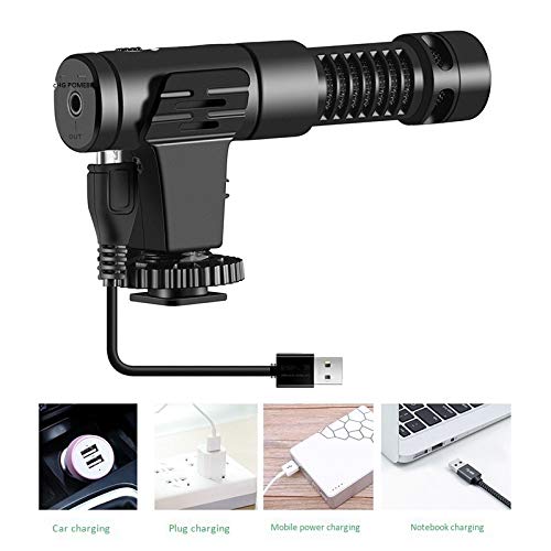 FZZDP Camera Microphone Kit for Camcorder Livestream Recording for Outdoor Photography Live Interview Mic