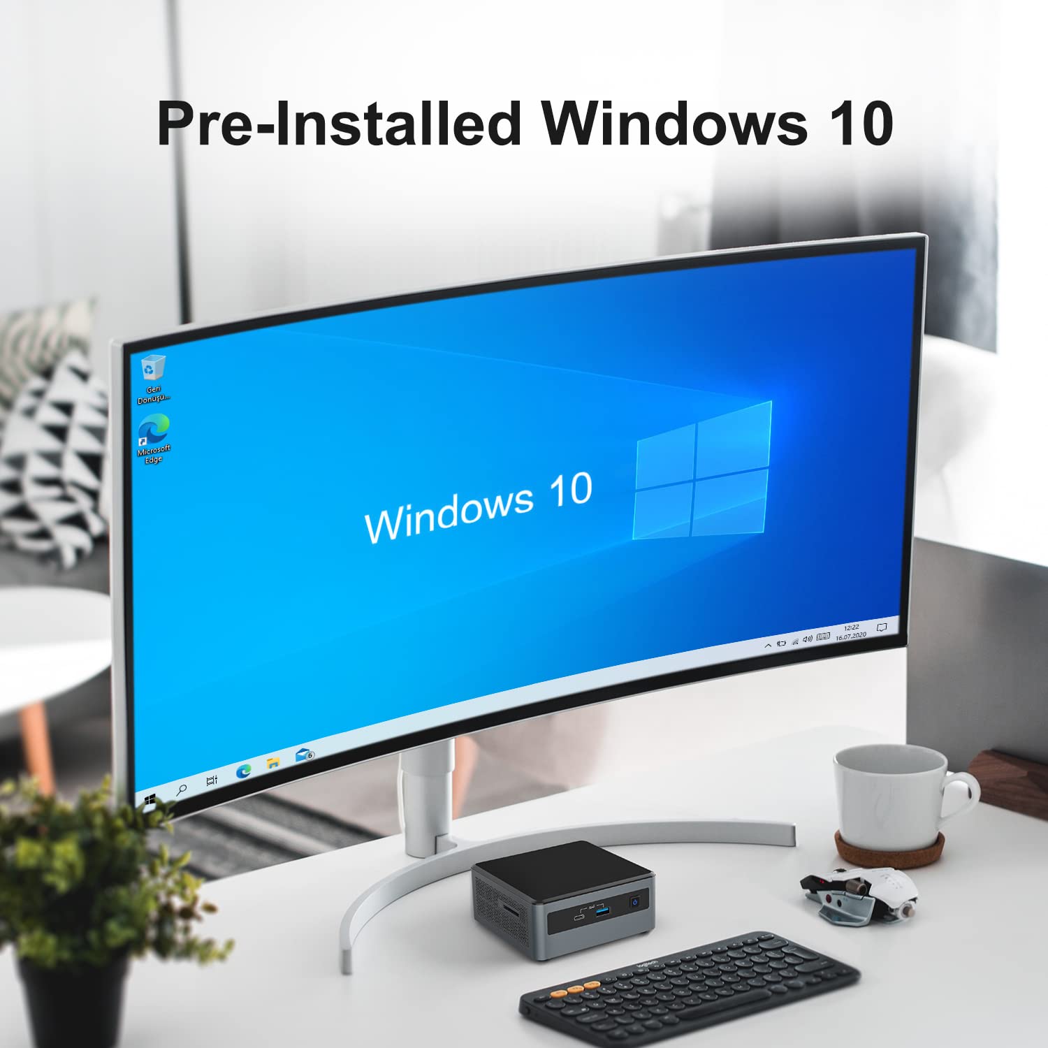 Intel NUC 10 with Core i5-10210U Processor, Ultra-Compact Intel Nuc 16GB DDR4 RAM & 512GB SSD - Portable Intel Nuc 10 i5 with WiFi6.0, Bluetooth5.0, 4K Support and SD Card(Built-in Windows 11 pro)