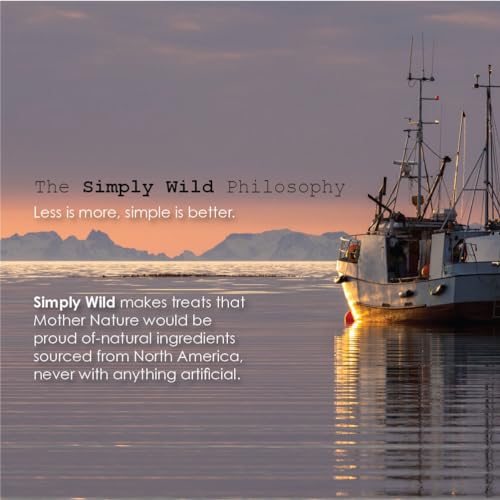 Simply Wild Cod Skins Alaskan Cod Fish Training Treats for Dogs-Dehydrated Fish, All Natural Human Grade Skins - Low Fat Treat Sustainably Sourced in USA (6.6 Oz)