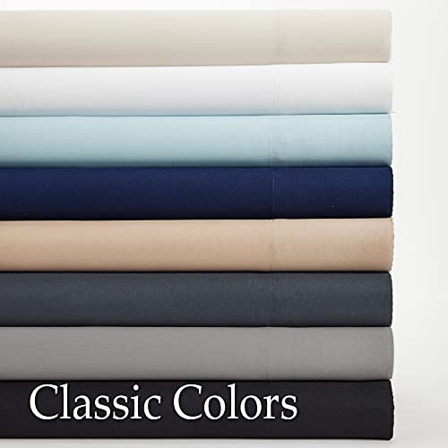 lalaLOOM Twin Bed Sheet Set, Soft Microfiber Hotel Luxury Bedding, Extra Deep Pocket, 3 Piece Sheets and Pillowcase Sets, Breathable Wrinkle, Fade Resistant, Easy Care Machine Washable Linen, Sea Blue