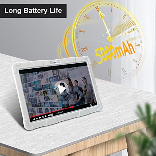 HOTIPS Android 10 Tablet 10.1 inch 4GB RAM 64GB Storage Octa-core Processor 5000mAh Battery,1280x800 IPS HD Touchscreen Tablets, 2MP+5MP Camera, Support 4G Phone Call, 2.4G Wi-Fi, Bluetooth 4.2